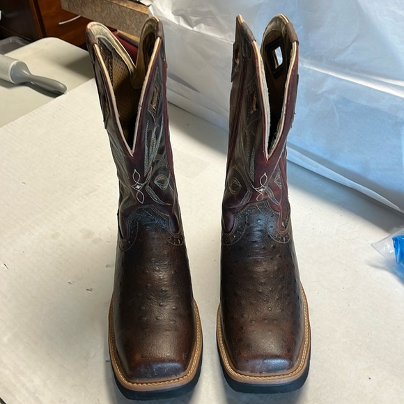 Justin Boots | Shoes | Justin Work Square Toed Western Boots | Poshmark